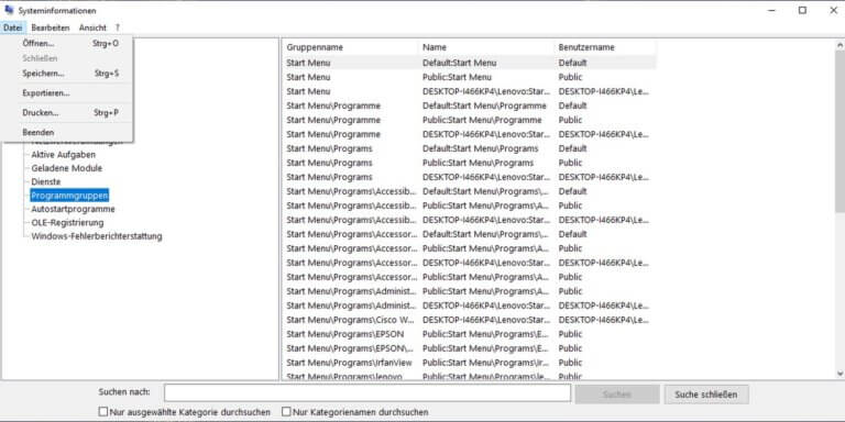 How to List All Programs Under Windows
