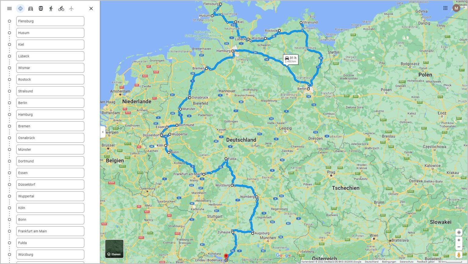 Über 10 Ziele in Google Maps anzeigen – so geht’s | Engelmann Software